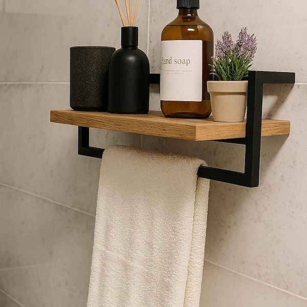 Wood Towel Rack Bar - Etsy