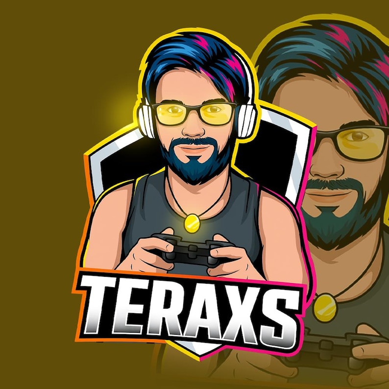 Custom Gamer Avatar Logo: Esports Mascot Design, Streaming Profile PNG ...