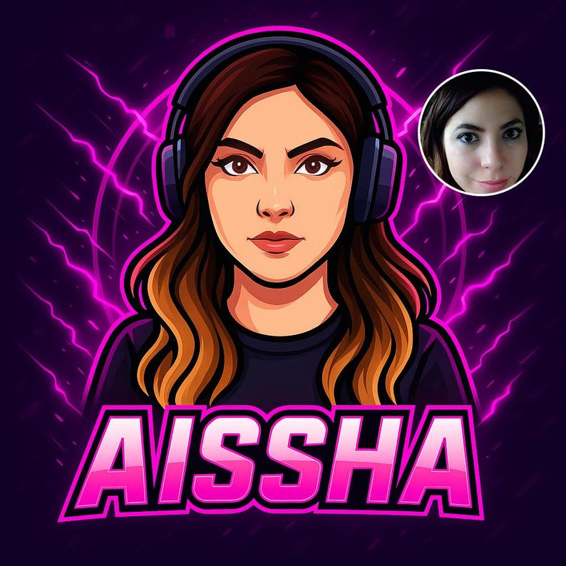 Custom Gamer Avatar Logo: Esports Mascot Design, Streaming Profile PNG ...