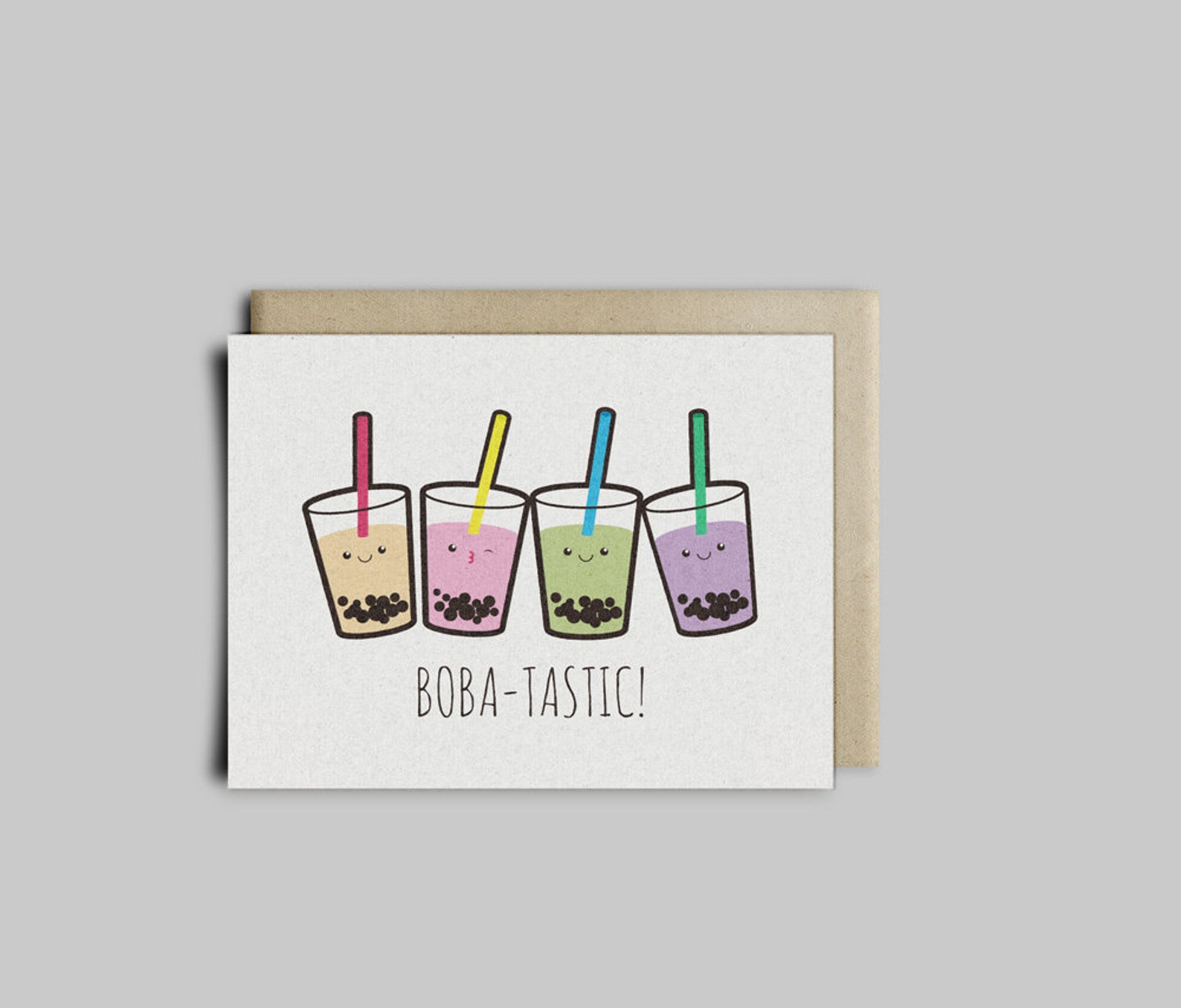 Bubble Tea Boba Tea Greeting Card - Etsy Canada