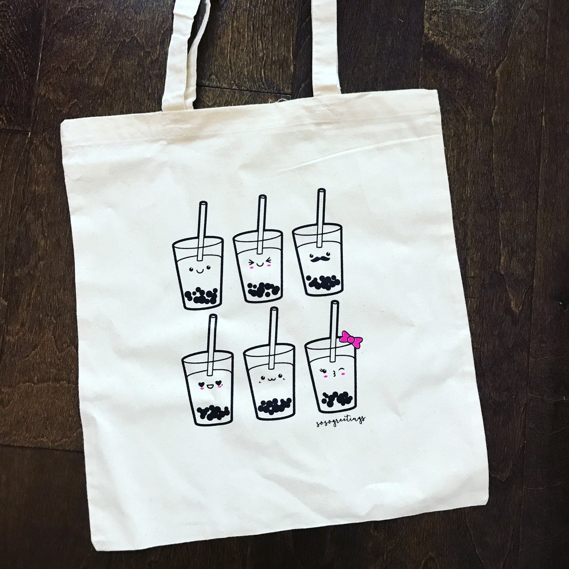 Bubble Tea Boba Tea Tote Bags - Etsy
