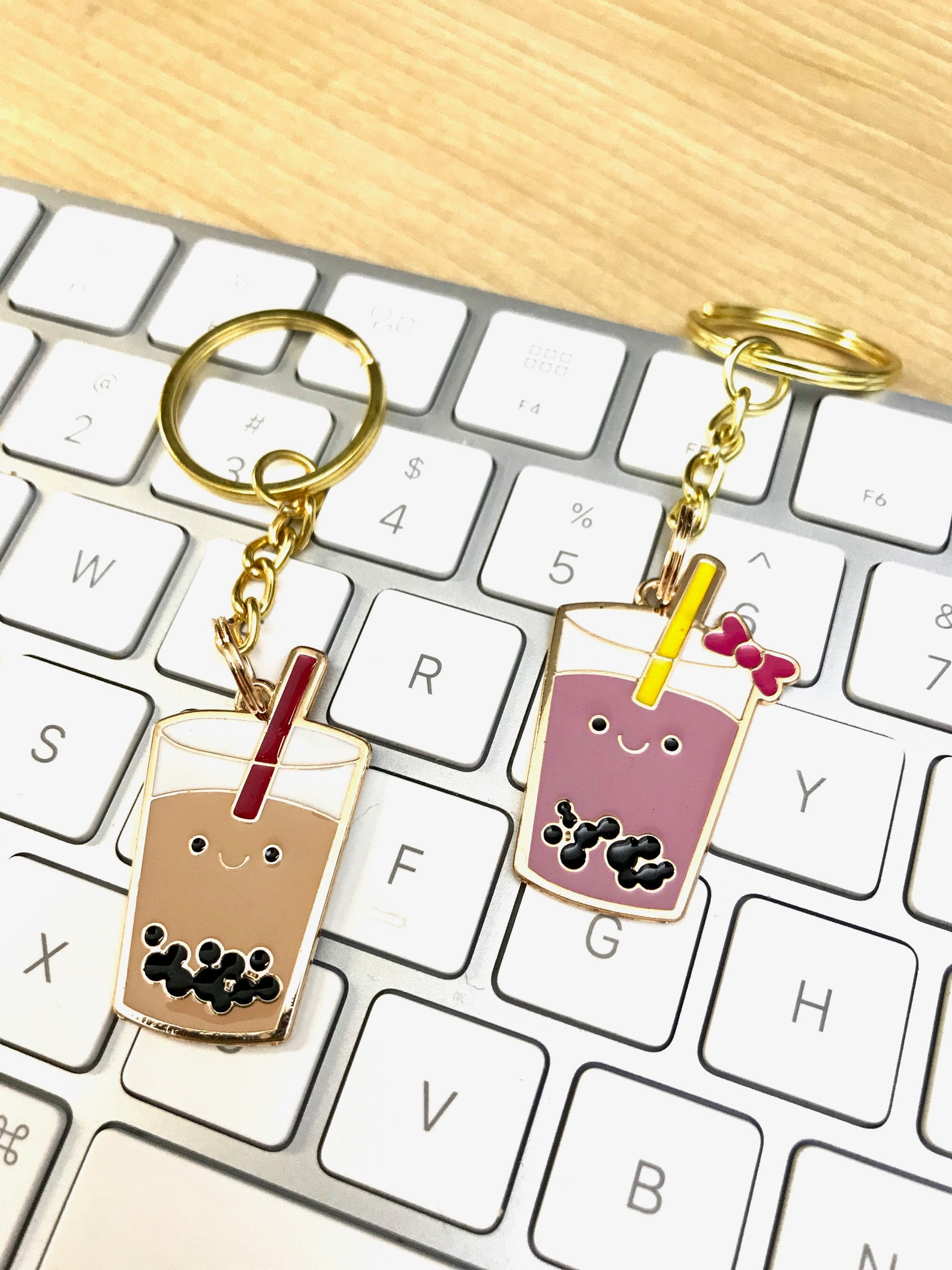 Cute Bubble Tea Keychain | Etsy
