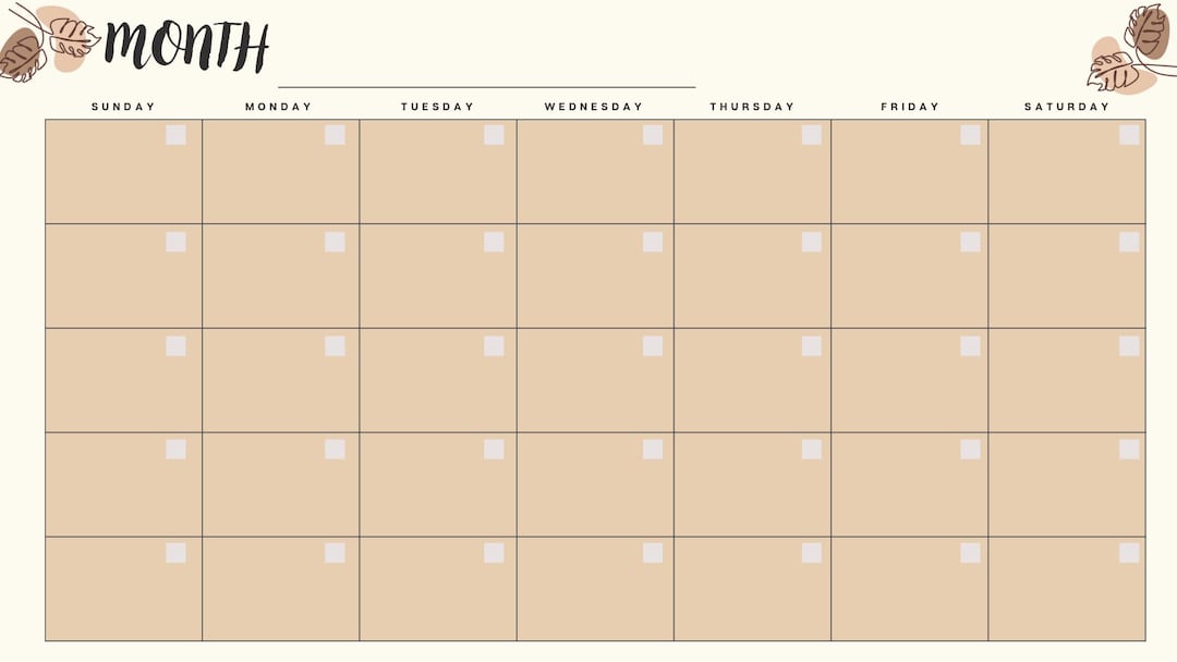 Beige Aesthetic Calendar and Planner - Etsy