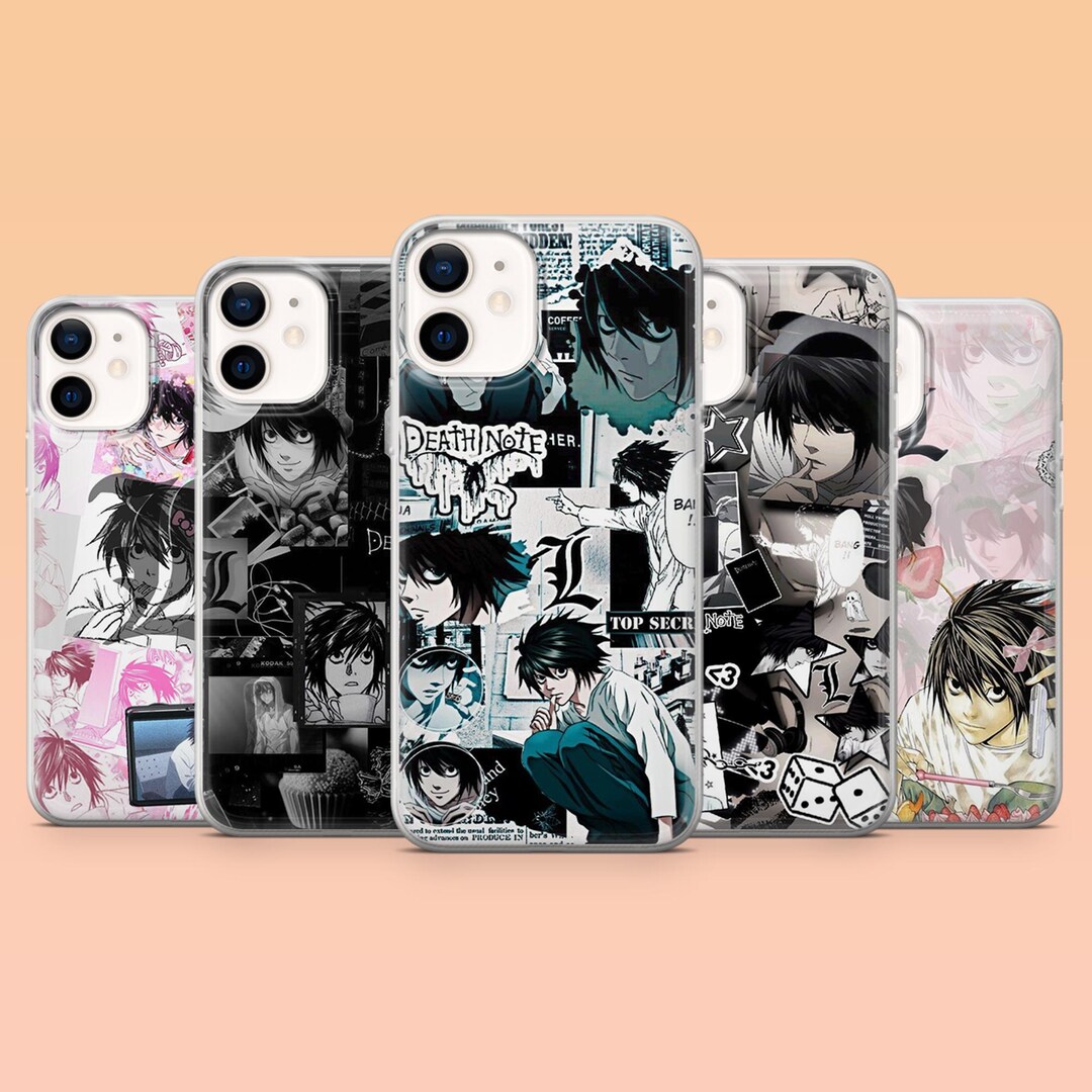 Death Note L Phone Case Manga Gothic Ryuk Cover for iPhone 16E, 15, 14 ...