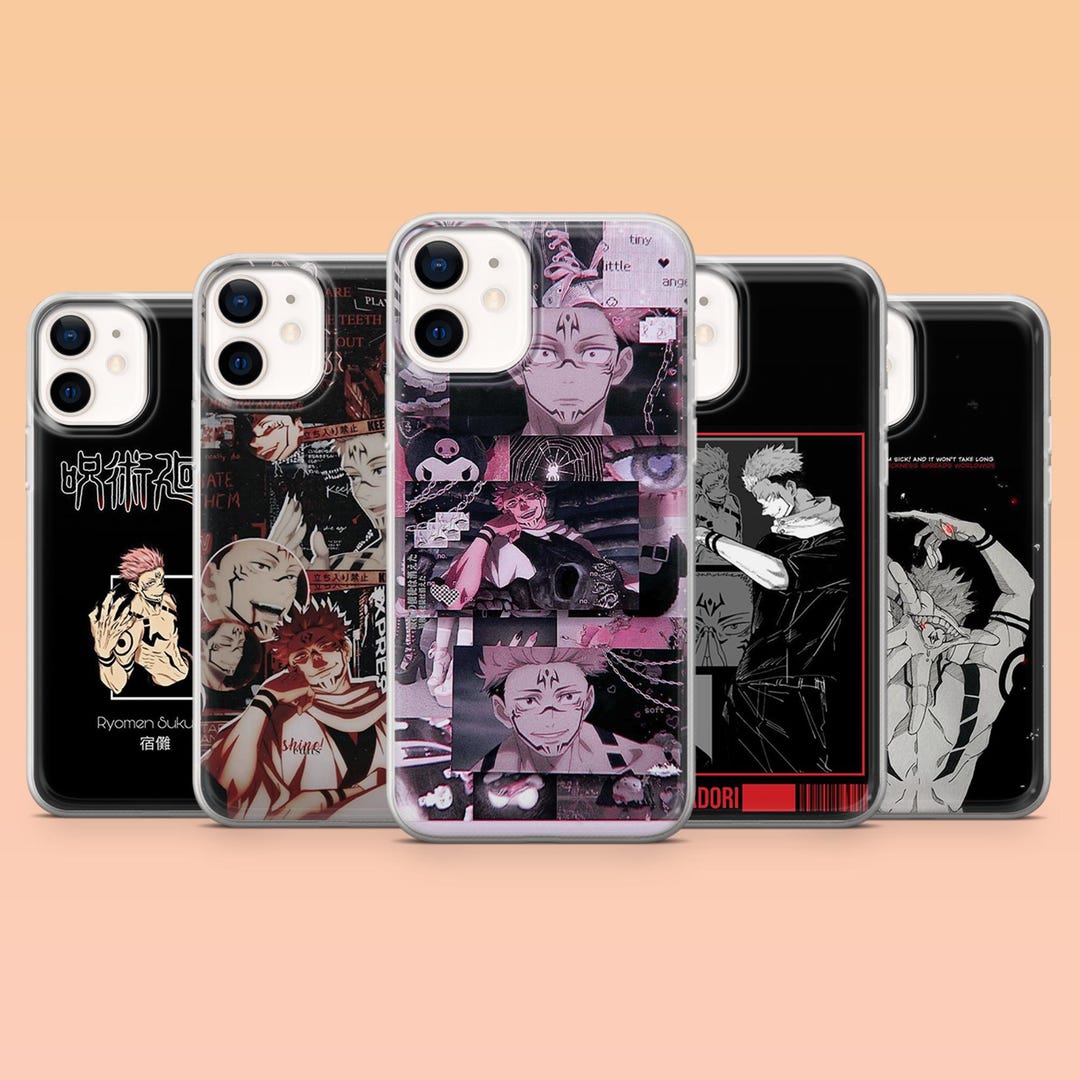 Sukuna Phone Case Anime Jujutsu Kaisen Cover for iPhone 16E, 15, 14, 13 ...