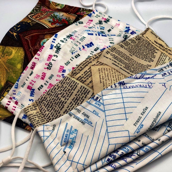 Literary Mask - Etsy