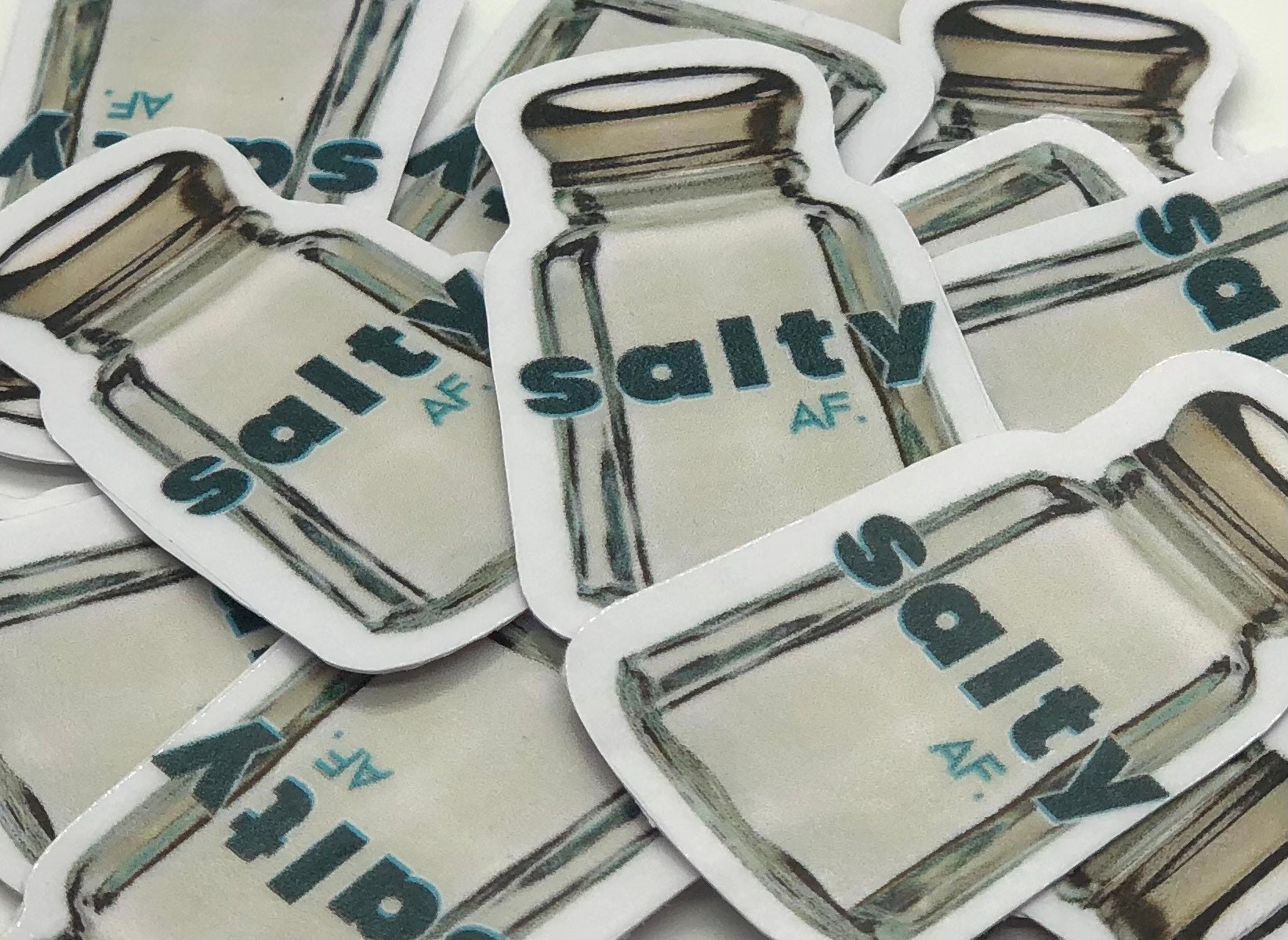 Salty AF Waterproof Sticker Salty AF Salty Salty AF Decal | Etsy
