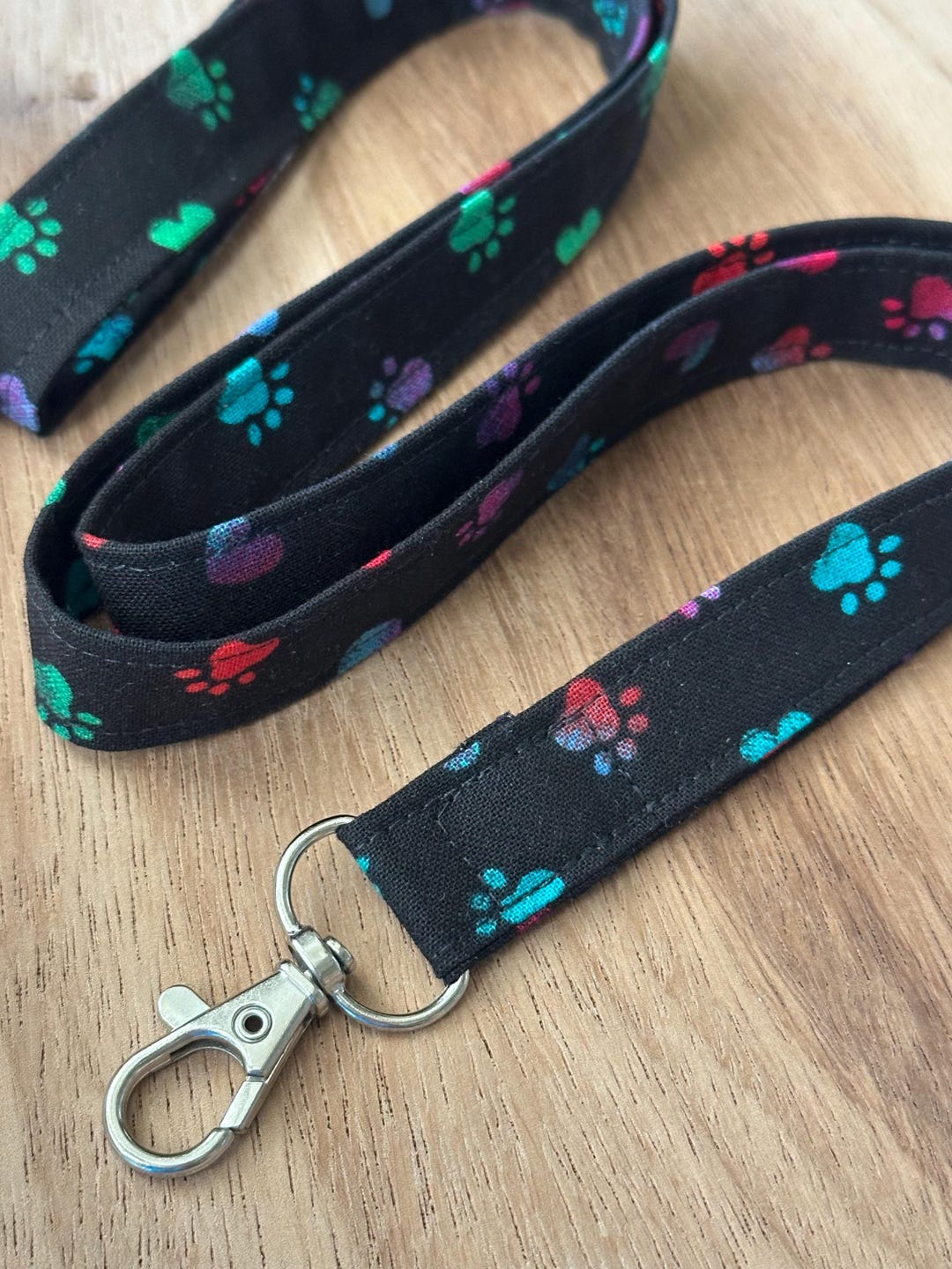 Paw Print Lanyard, Animal Lover Lanyard, Dogs and Cats - Etsy