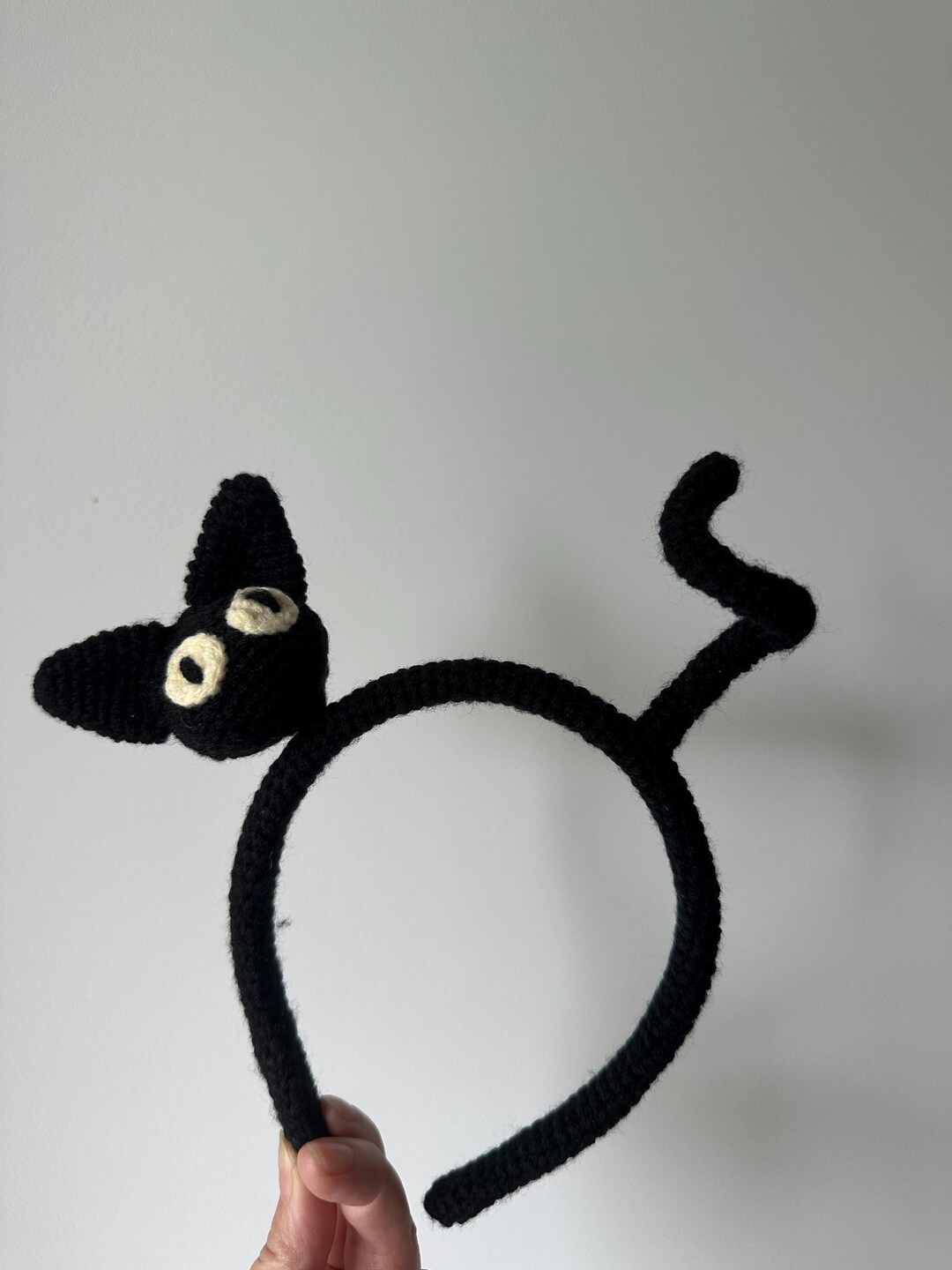 Handmade Crochet Black Cat Headband: Halloween Costume Accessory - Etsy