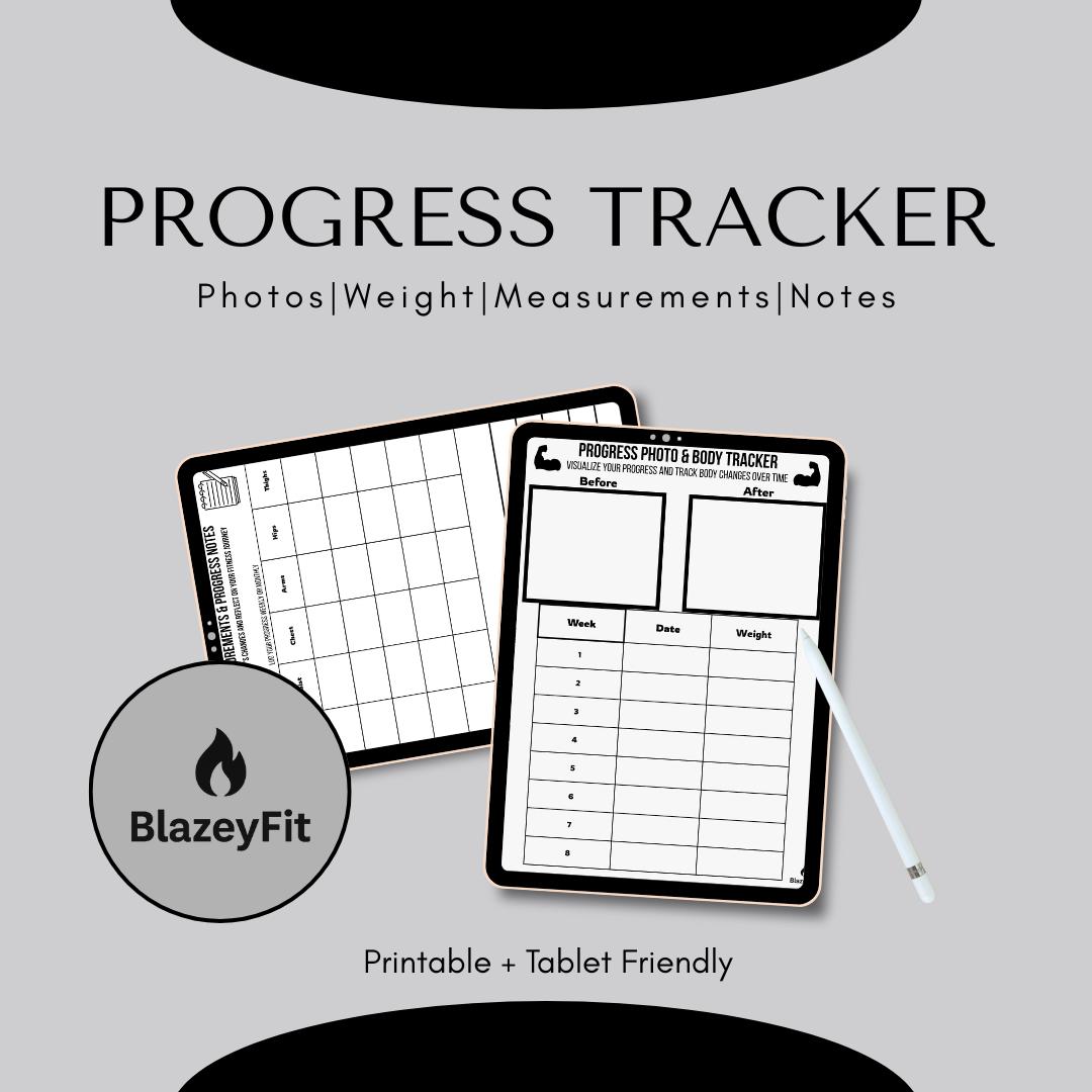 Progress Photo & Body Tracker, Weight Log, Measurement Chart and Before ...