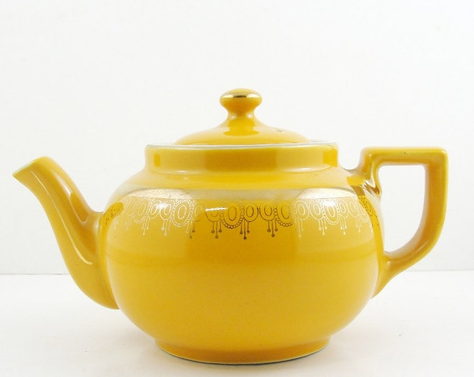 Yellow Hall Teapot - Etsy