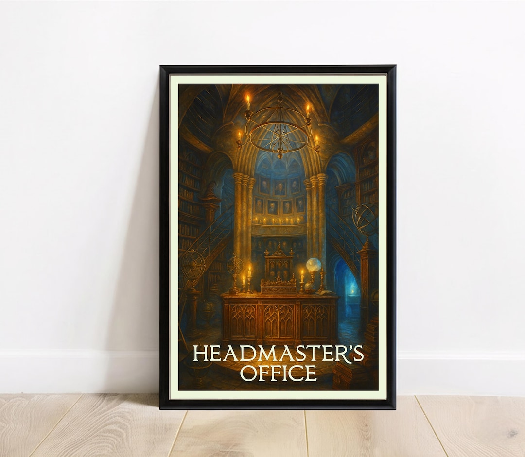 Travel Poster — Headmaster Office Travel Poster Print Wizard School ...