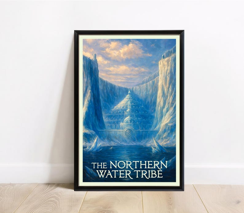 The Northern Water Tribe Travel Poster Print – Avatar Ice Fortress Wall ...