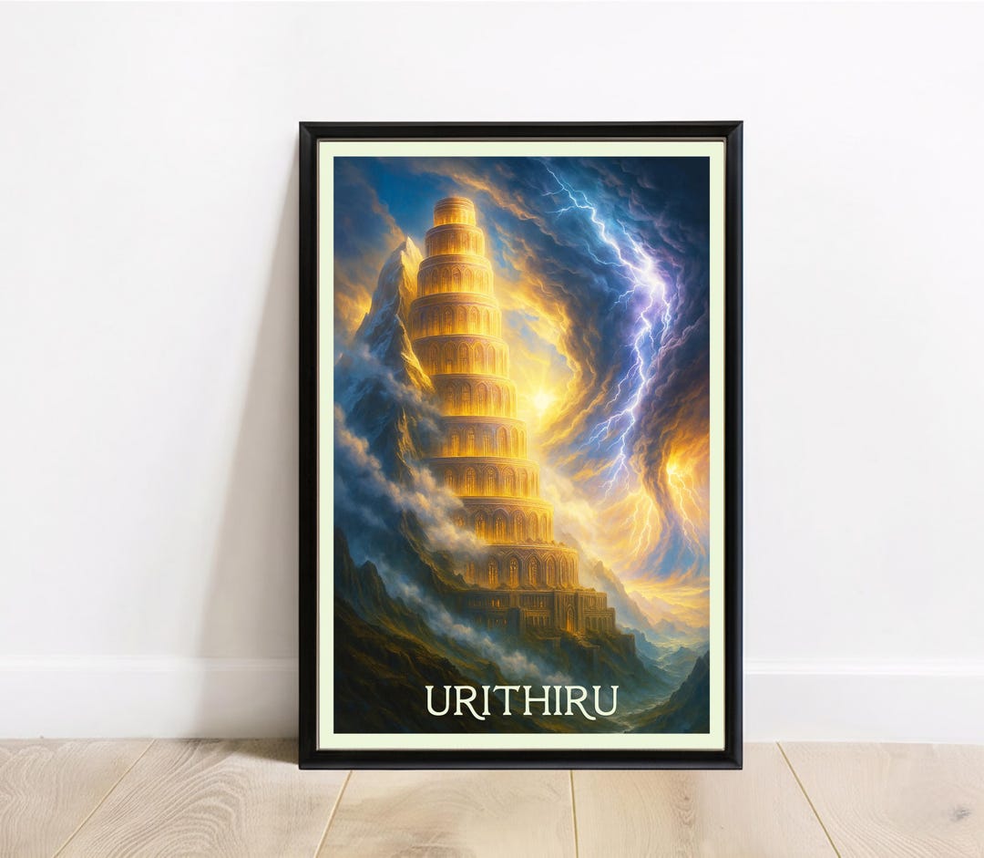 Travel Poster — Towered Radiant Citadel Travel Poster Print Tower Wall ...