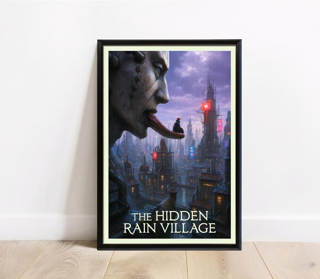 Hidden Rain Village (amegakure) Travel Poster Print - Naruto Anime Wall ...