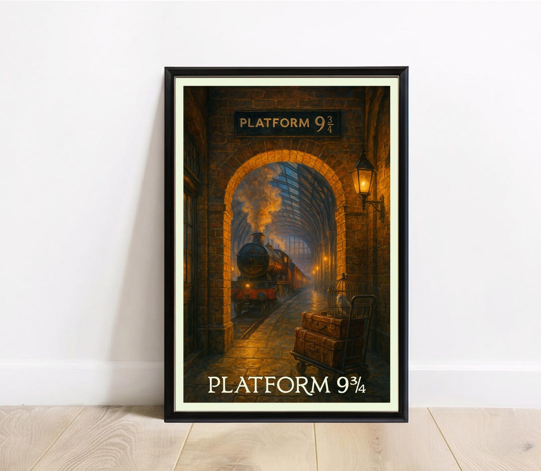 Platform 9 and 3/4 Travel Poster Print - Harry Potter Hogwarts Express ...