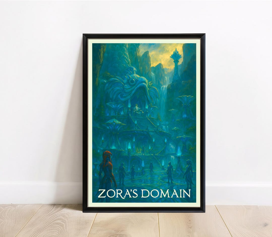 Travel Poster — Zora Domain Travel Poster Print Water Kingdom Wall Art ...