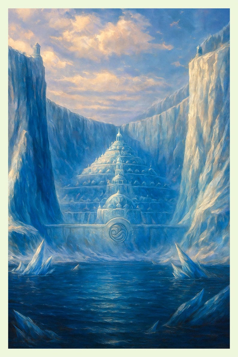 The Northern Water Tribe Travel Poster Print – Avatar Ice Fortress Wall ...