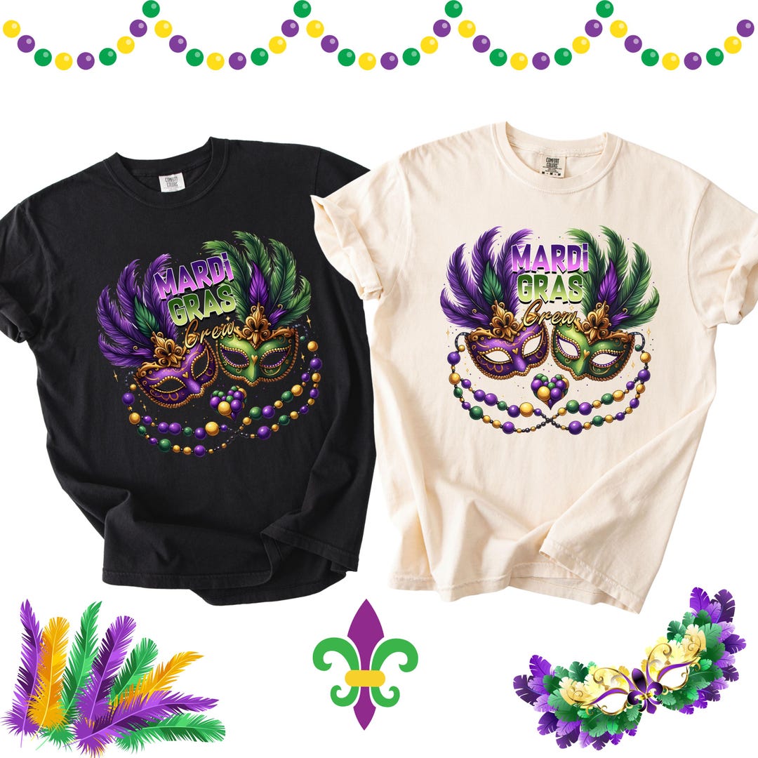 Comfort Colors® Mardi Gras Crew Matching Shirts, Mardi Gras Shirt ...