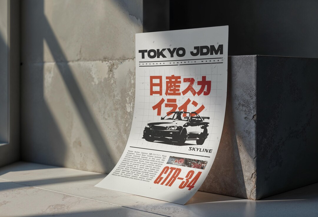 Tokyo JDM Poster Set – Japanese Car Legends | GTR34 RX7 NSX Supra Wall ...