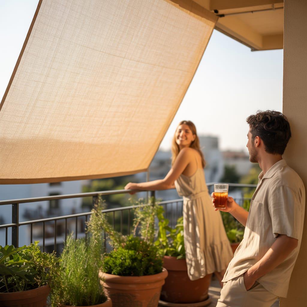 Customizable Balcony Privacy Screen – Durable, Eco-friendly Sun Shade for Apartments and Patios ...
