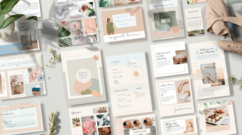 Boho Vision Board Templates | Printable Law of Attraction Planner (PDF ...