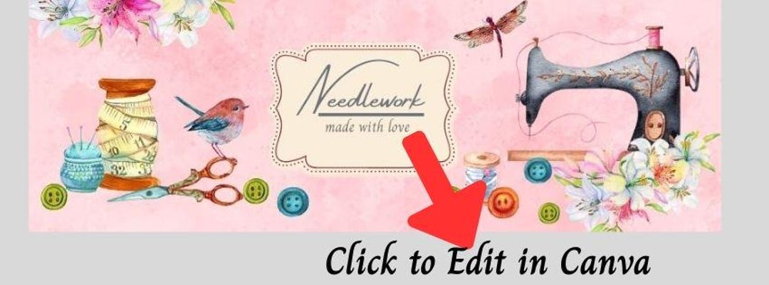 Editable Needlework Thumbnails| Facebook Needlework Cover| Canva ...