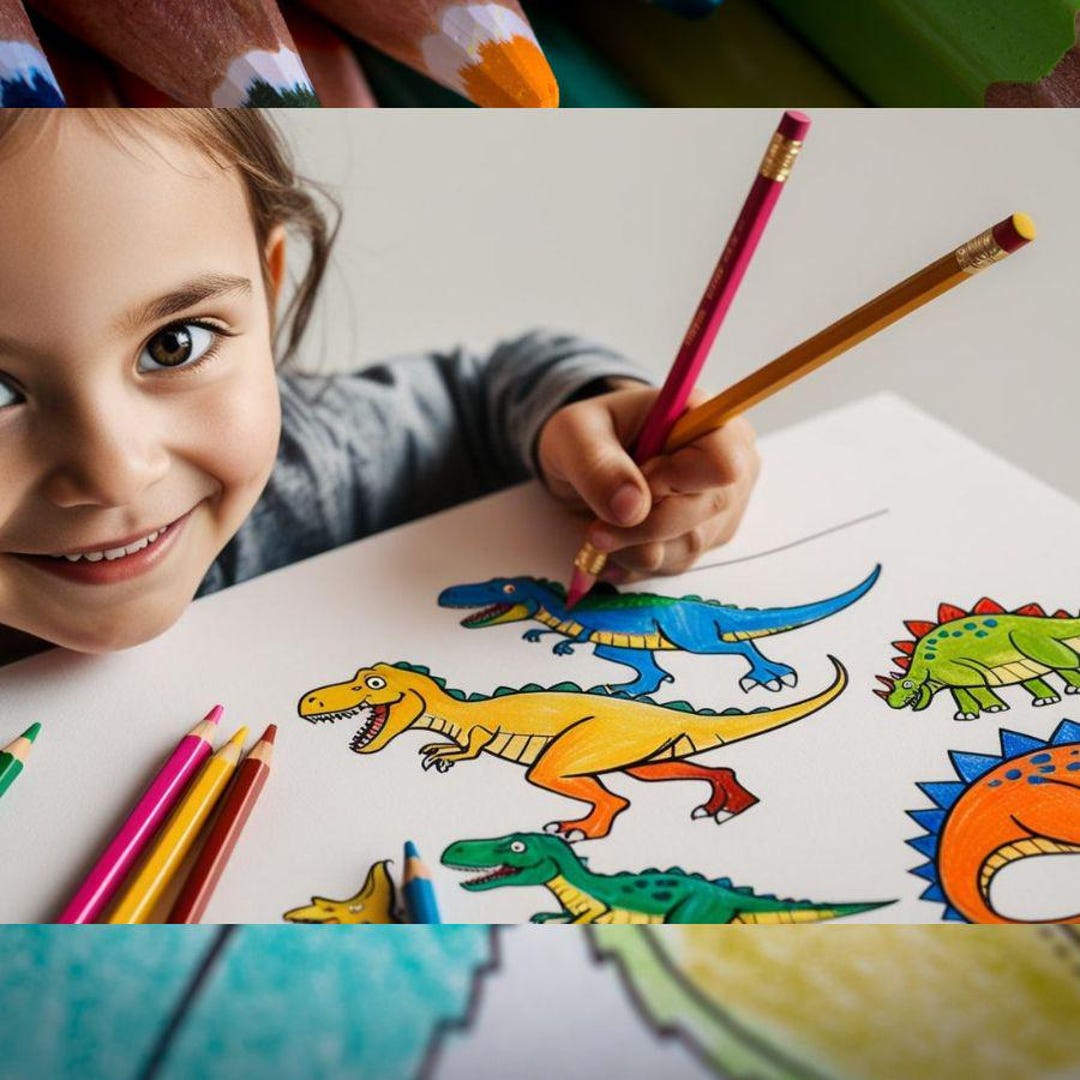 Dinosaur Coloring Book for Kids: Fun Printable Activity (PDF Download ...