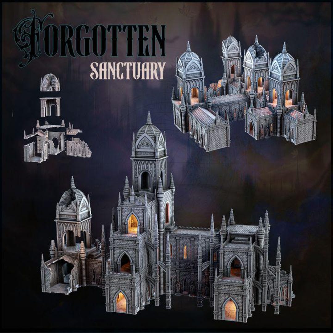 Medieval Fantasy Sanctuary: 28/32mm Scale RPG Terrain for Dnd - Etsy