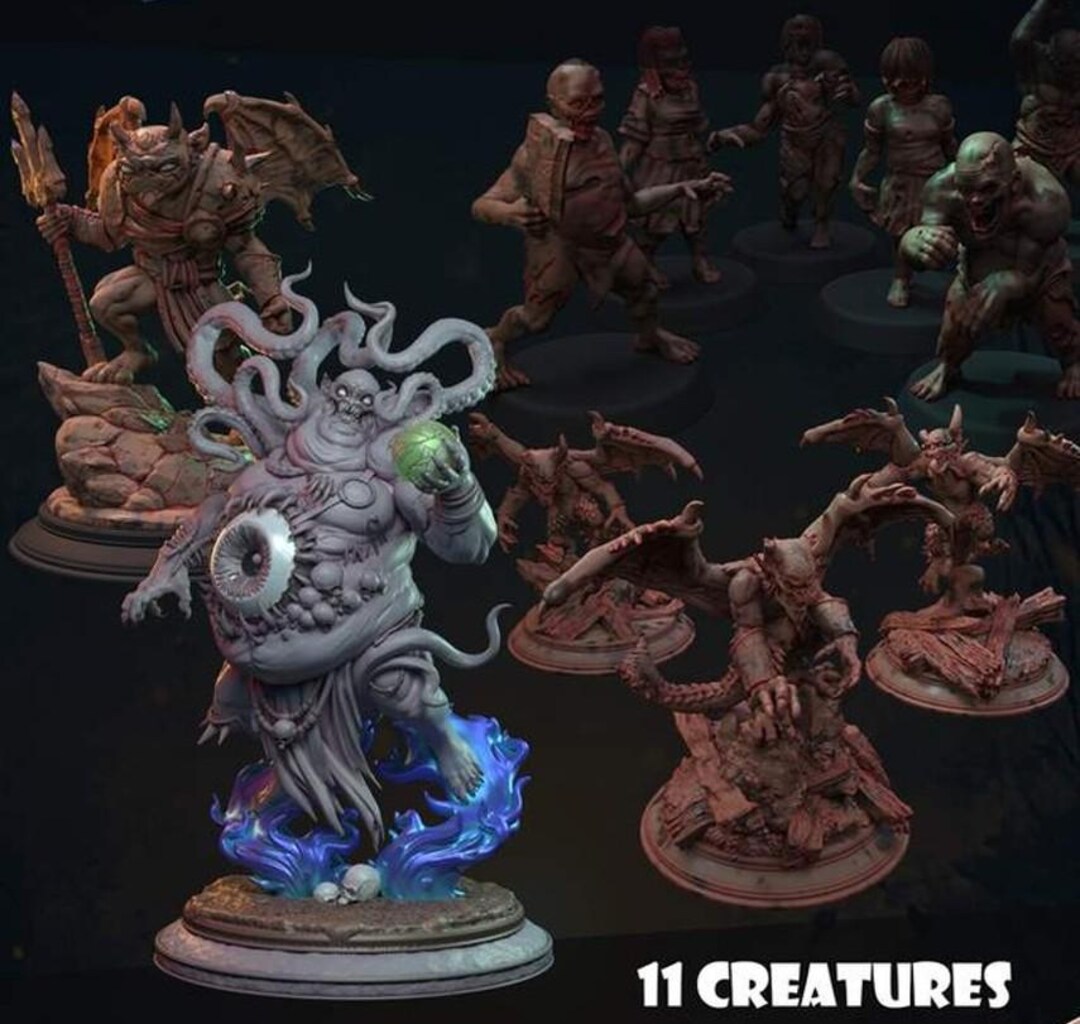 Fantasy Monster Pack | 28mm & 32mm Scale Monster Miniatures | Dnd ...