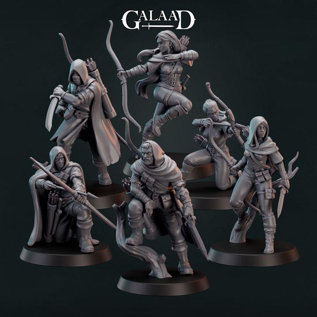 Rangers / Galaad - 28mm & 32mm Scale Miniatures for Dnd, Pathfinder ...