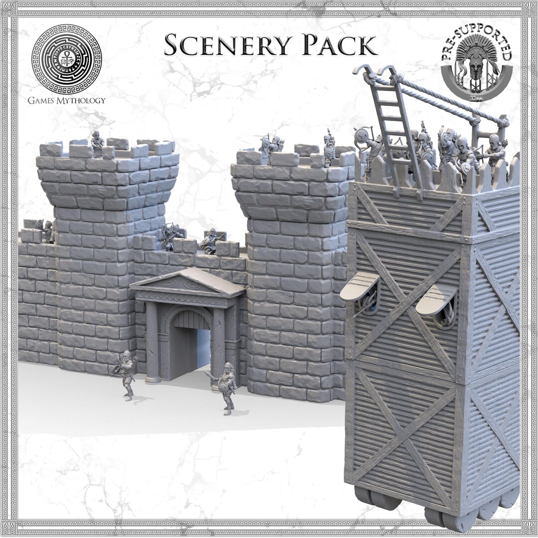 Modular Castle Terrain Set: 28mm/32mm Wargaming Scenery - Dnd ...
