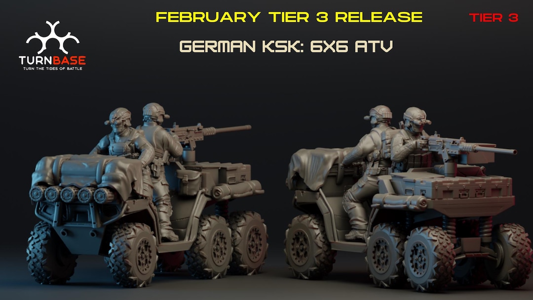 KSK Operators ATV - Modern Wargame Miniatures - 28/32mm Tabletop ...
