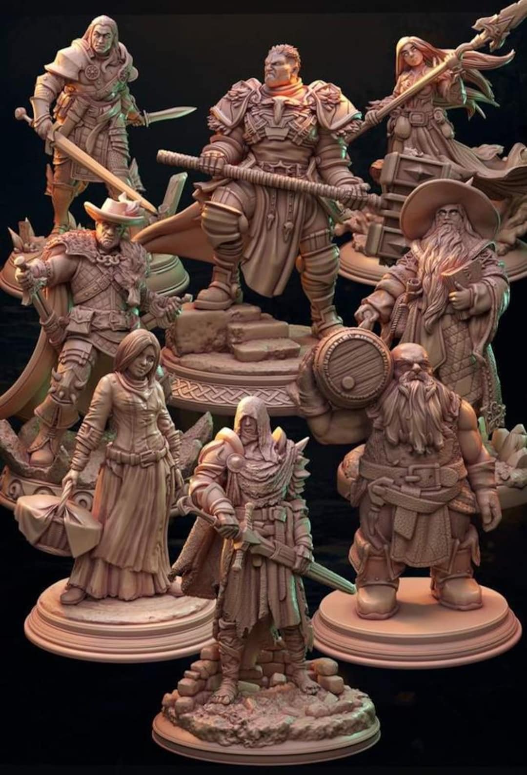 Fantasy Heroes Party Pack | 28mm & 32mm Scale Hero Adventurer ...