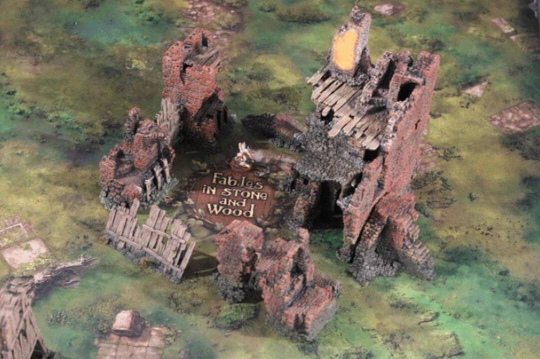 Ruined Castle Terrain Set – Fantasy Wargaming Scenery 28mm/32mm Scale ...