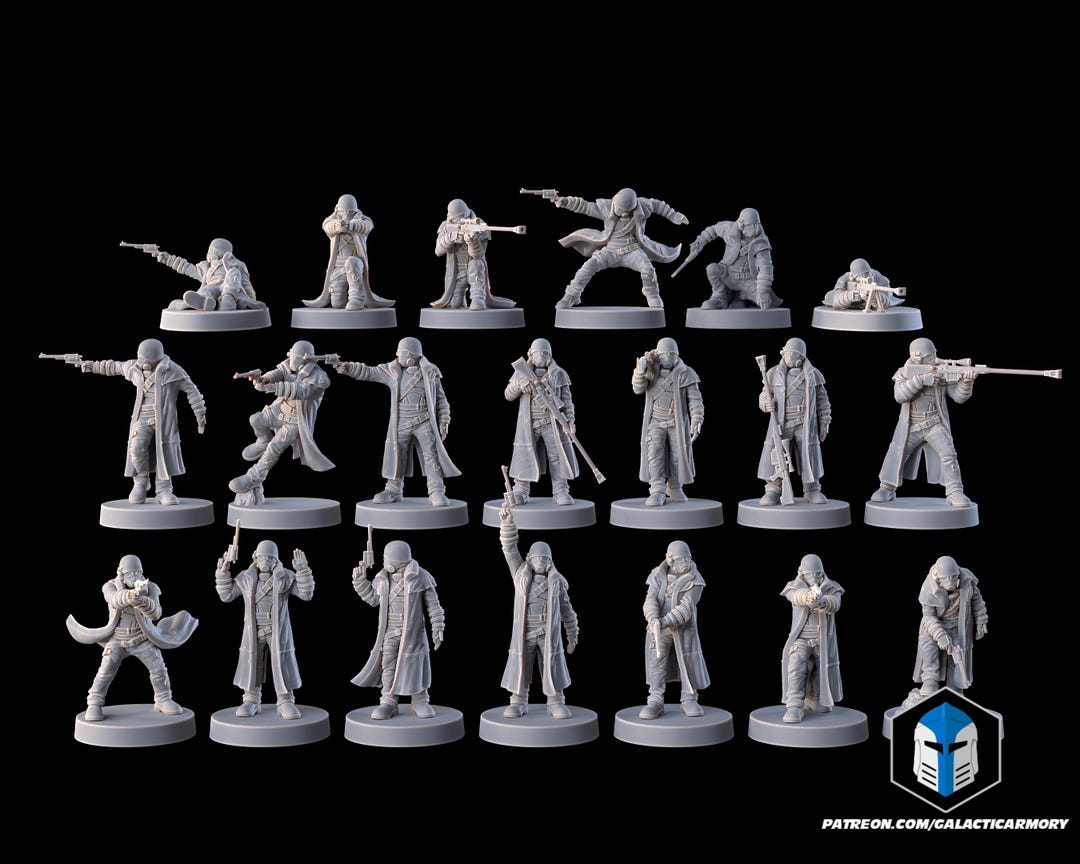 NCR Rangers - Sci-fi Soldiers | 1:48 Scale | Miniatures for Fallout and ...