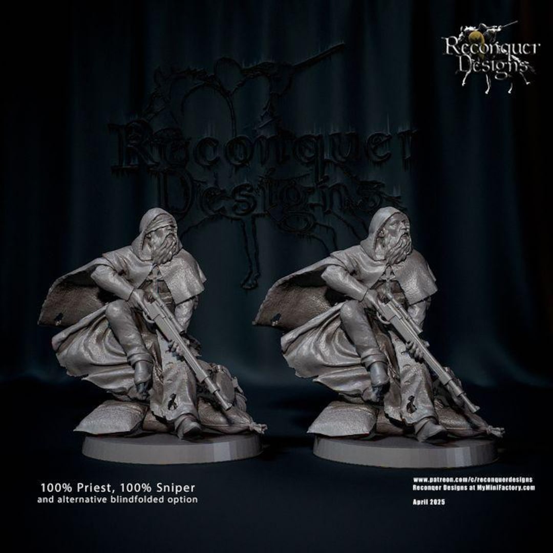 Grimdark Priest Sniper | Wargames & Trench Crusade Miniature | 28/32mm ...