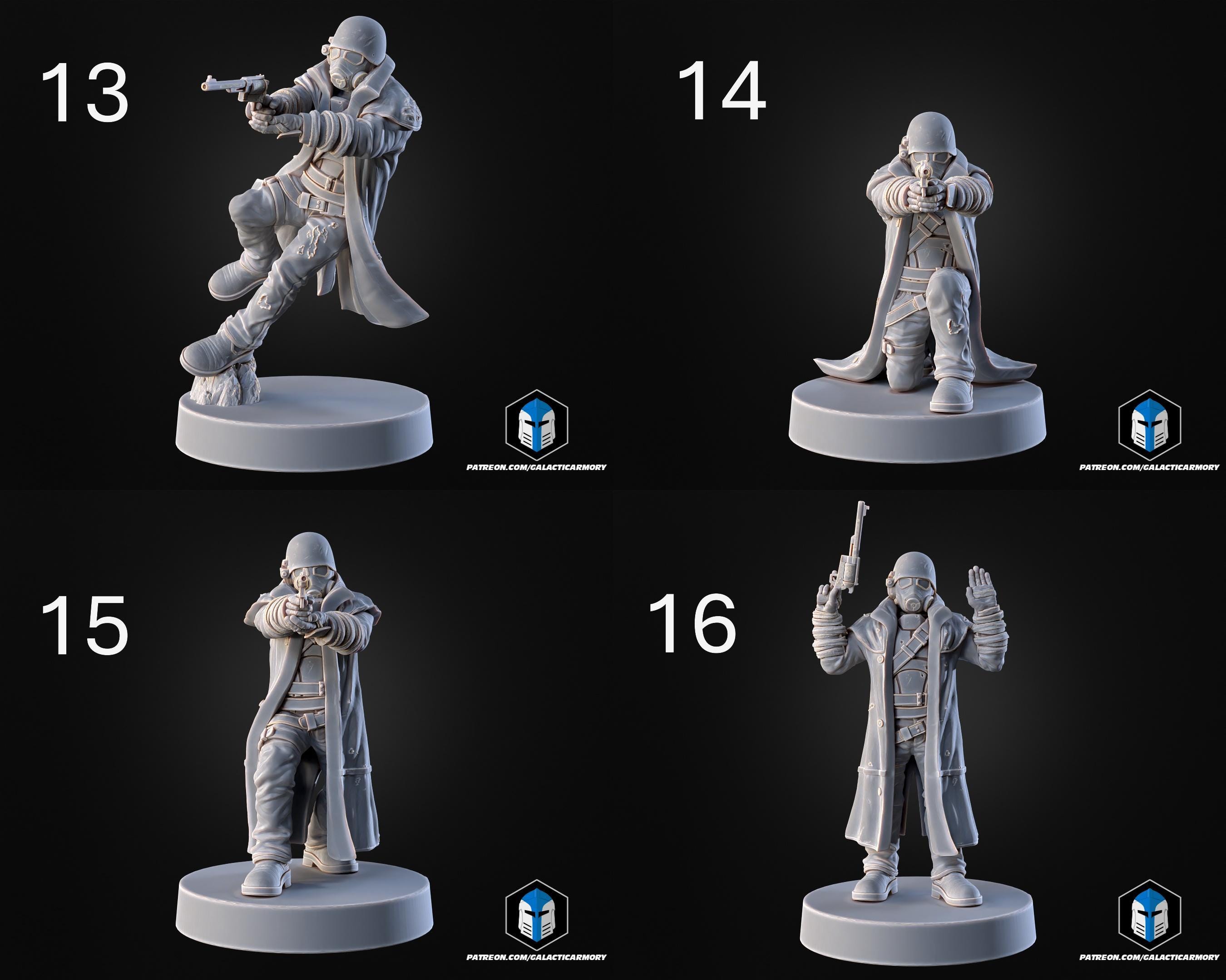 NCR Rangers - Sci-fi Soldiers | 1:48 Scale | Miniatures for Fallout and ...