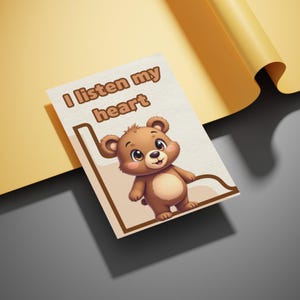 Printable Bear Affirmation Cards for Kids.beige Mama's Bear Cards.teddy ...