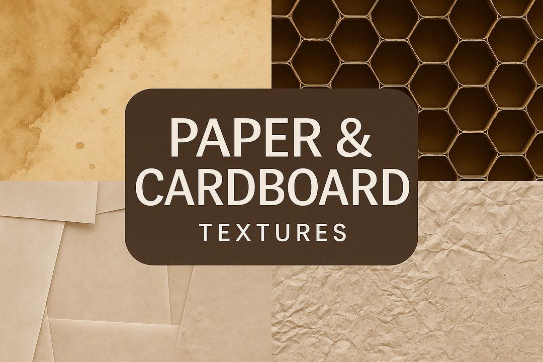 21 Paper Cardboard Texture Pack – Seamless Digital Backgrounds for ...