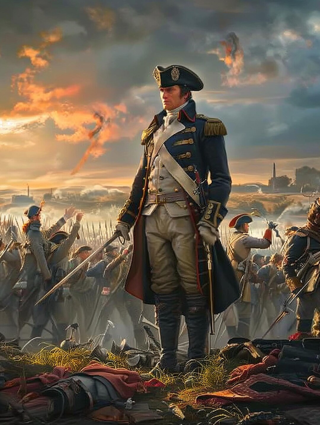 Pôster de Napoleão Bonaparte - Impressão artística de batalha épica ...