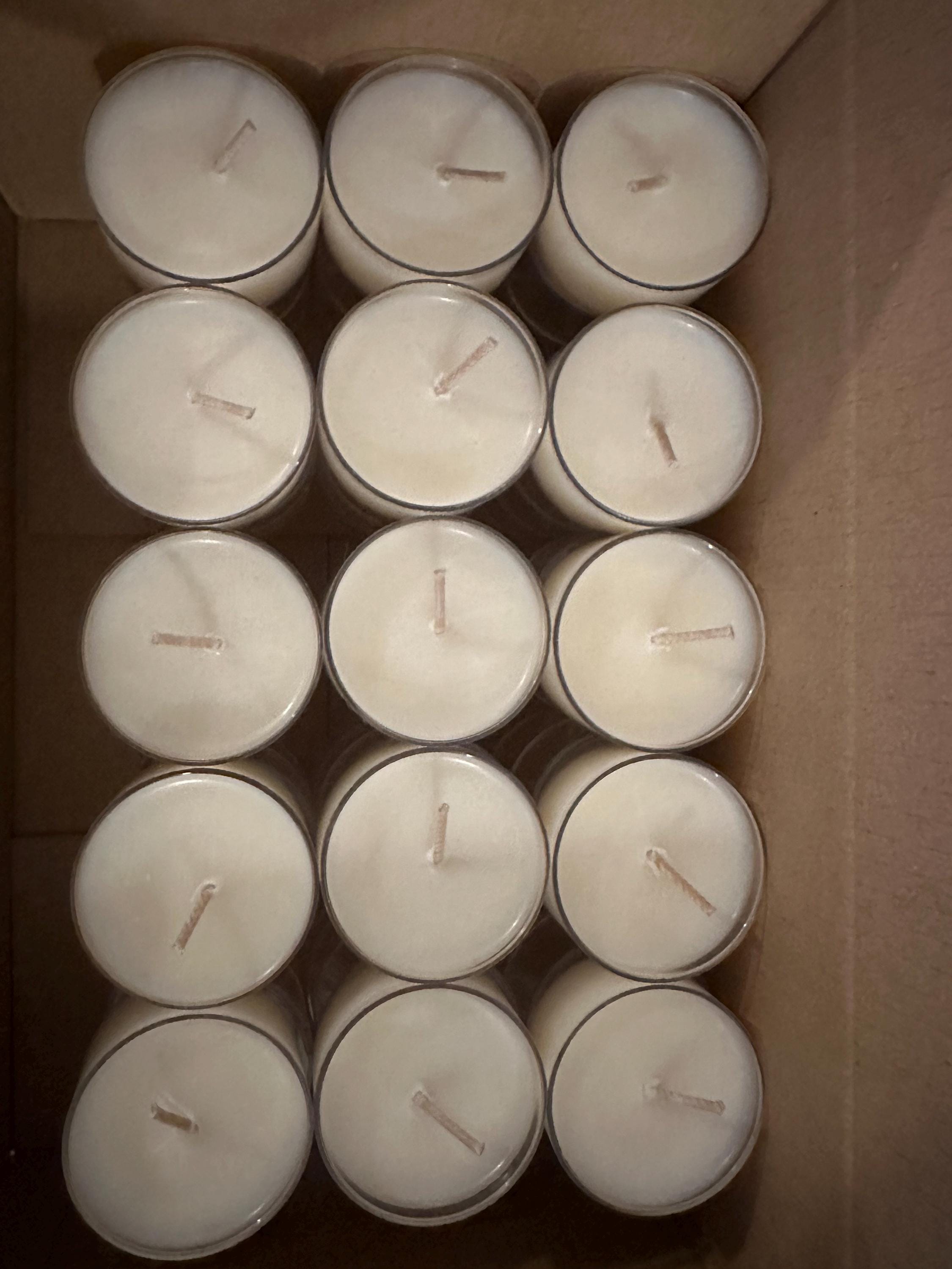 Bulk 30-pack Natural Soy Tealight Candles: Hand-poured Scented Lights ...