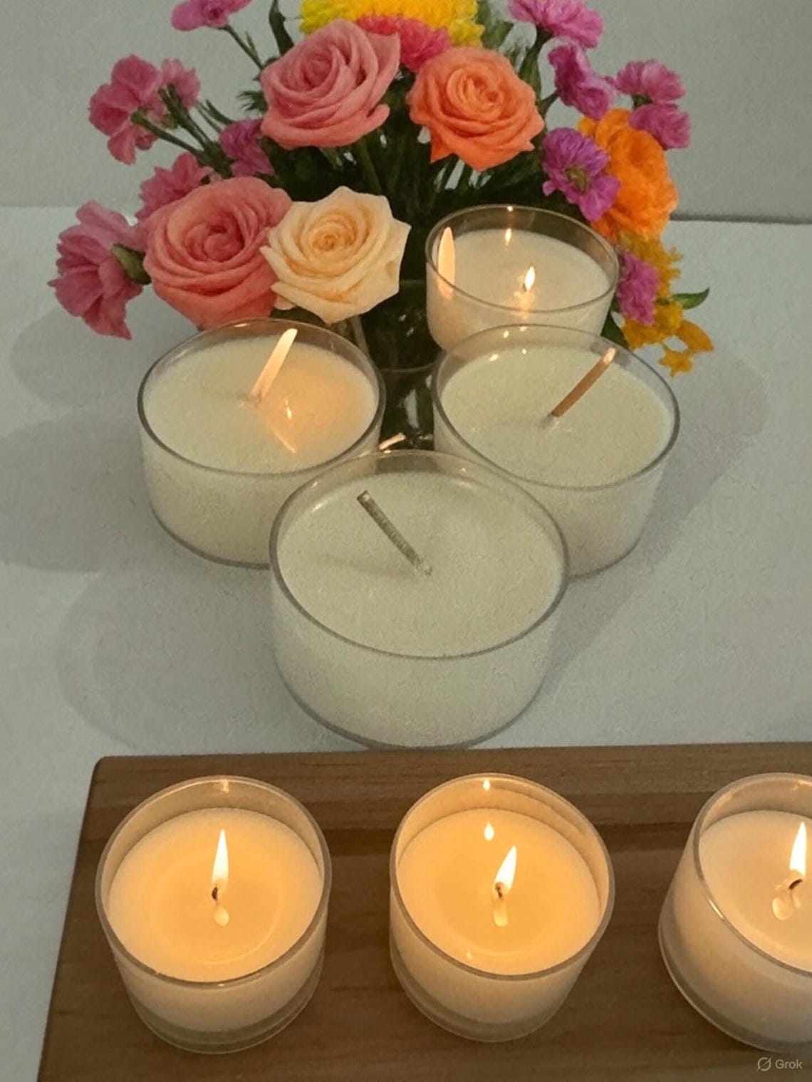 Bulk 30-pack Natural Soy Tealight Candles: Hand-poured Scented Lights ...