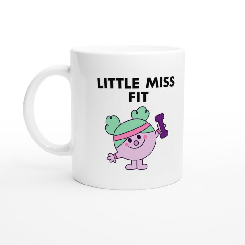 Little Miss Fit Mug | Funny Fitness Coffee Cup | Cute Gym Girl Quote ...
