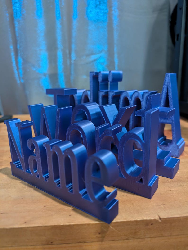 Custom 3D Printed Words - Etsy