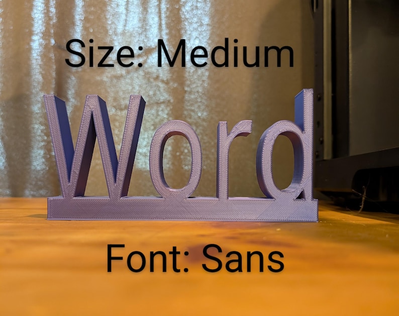 Custom 3D Printed Words - Etsy