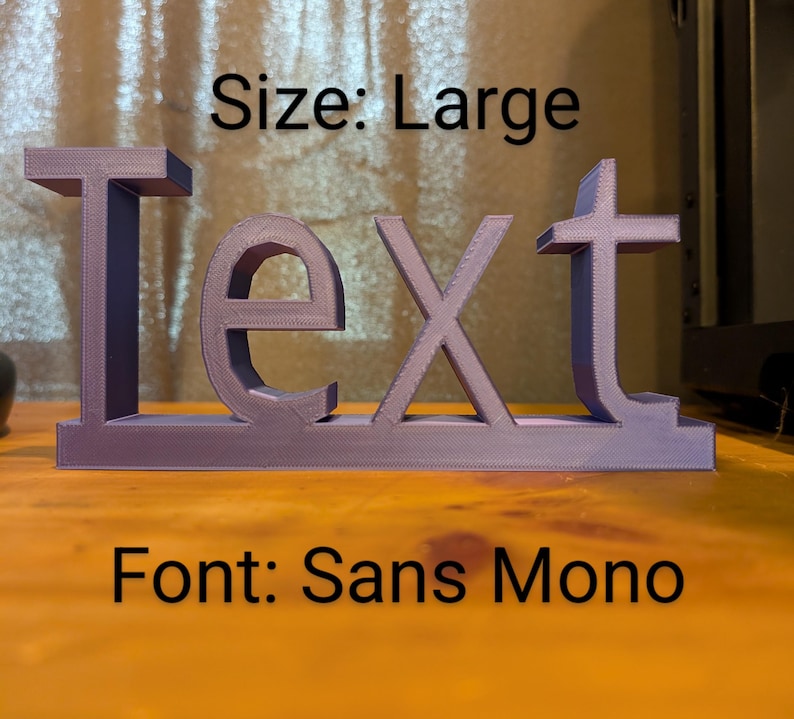 Custom 3D Printed Words - Etsy