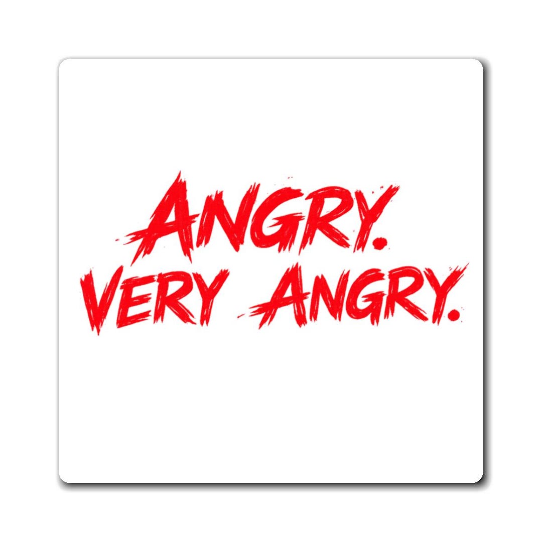 ANGRY VERY ANGRY Magnet - Bold Brushstroke Protest Typography Magnet - Etsy
