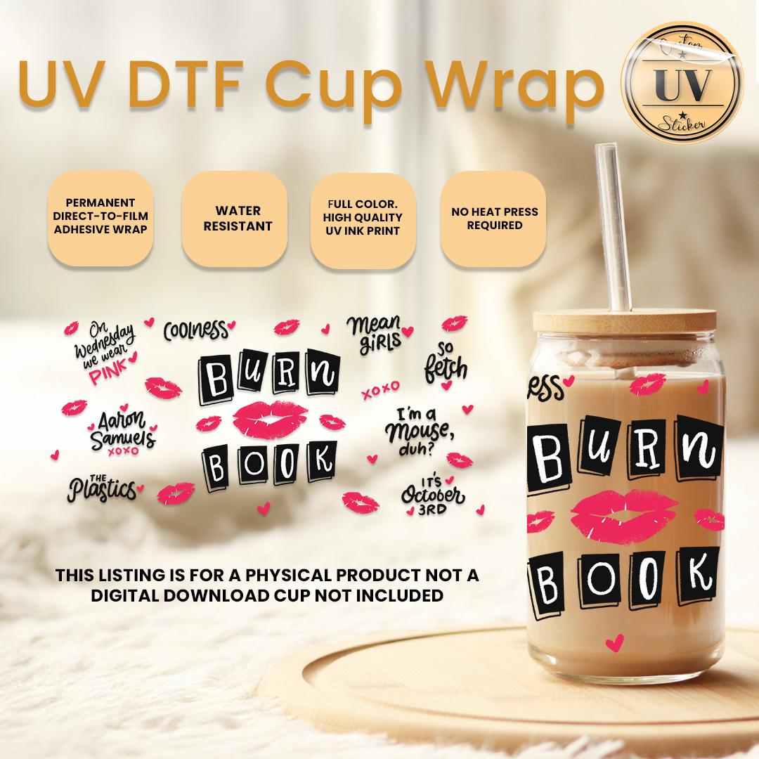 Mean Girls Burn Book UV DTF Cup Wrap: so Fetch Permanent Decal - Etsy