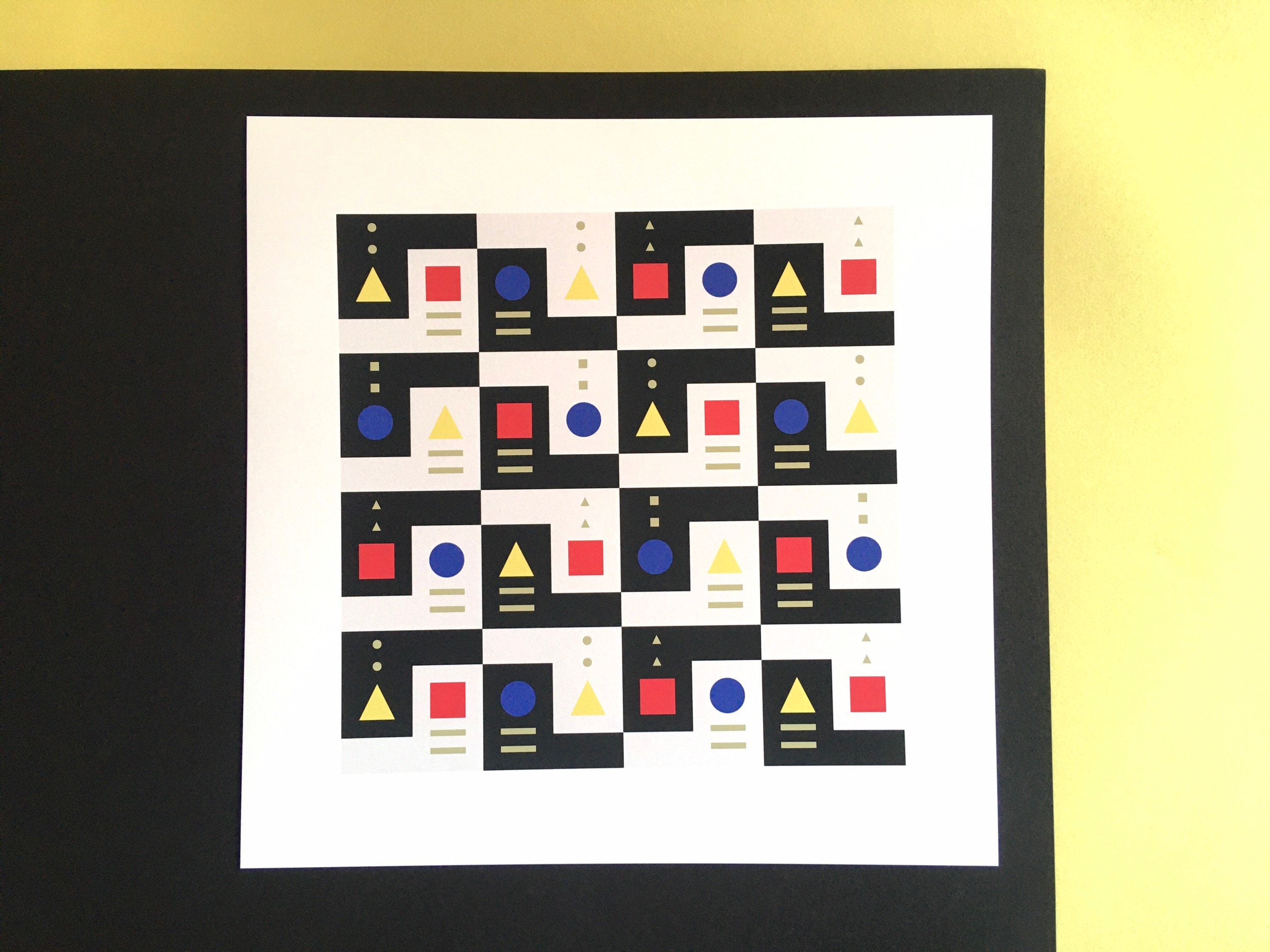 Bauhaus Inspired Art Print Geometric Wall Art Abstract Art | Etsy